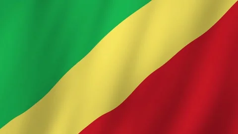 Realistic 3D Animation of the Congo Flag | Stock Video | Pond5