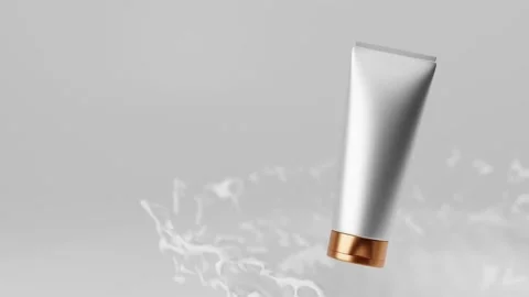 Realistic 3D animation, cream, lotion, c... | Stock Video | Pond5