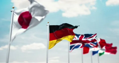 Realistic 3D animation of flags of vario... | Stock Video | Pond5