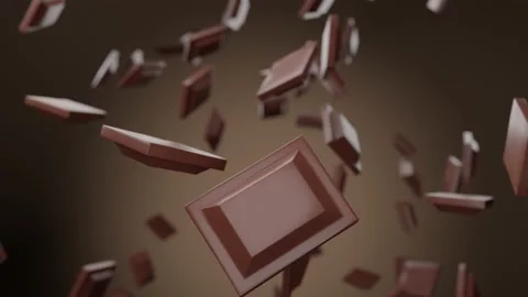 Realistic 3D animation of the milk choco... | Stock Video | Pond5