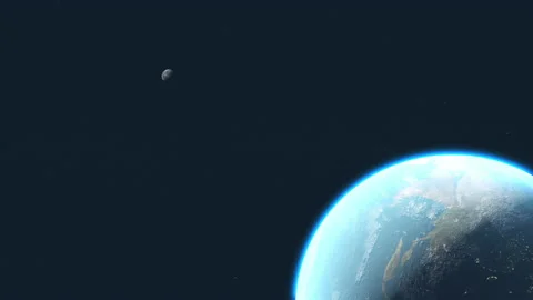 Realistic 3D animation of the planet Ear... | Stock Video | Pond5