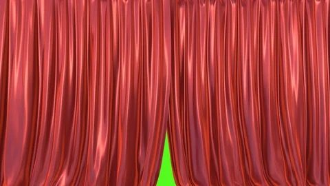 Realistic 3D animation of the red curtai... | Stock Video | Pond5
