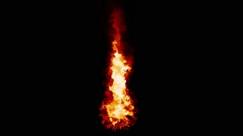 Realistic 3d fx render of fire from a ca... | Stock Video | Pond5