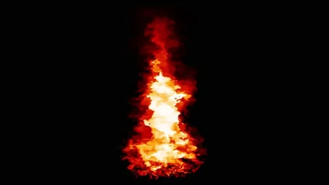 Realistic 3d fx render of fire from a ca... | Stock Video | Pond5