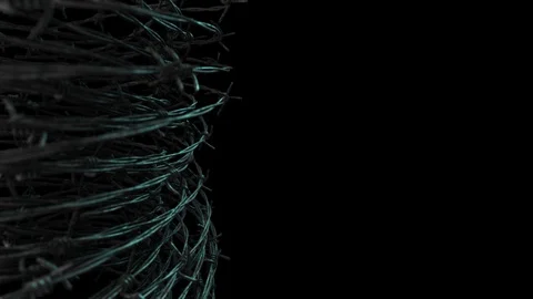 Realistic 3D render of a coil of barbed ... | Stock Video | Pond5