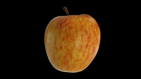 Realistic 3D render of a rotating apple ... | Stock Video | Pond5