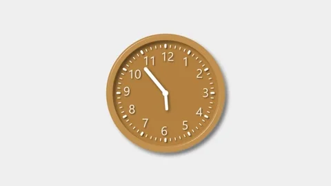 Realistic Analog Wall Clock Animation, C... | Stock Video | Pond5