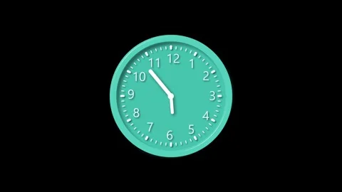 Realistic Analog Wall Clock Animation, C... | Stock Video | Pond5