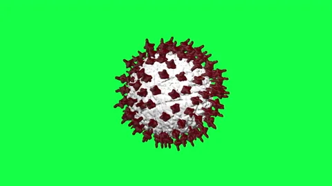 Realistic animation of 3D virus on green... | Stock Video | Pond5