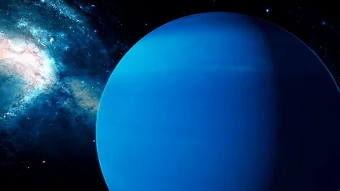 Realistic beautiful planet Neptune from ... | Stock Video | Pond5