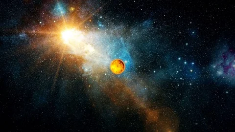 Realistic beautiful planet Venus from de... | Stock Video | Pond5
