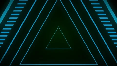 Realistic blue light triangle shape isol... | Stock Video | Pond5