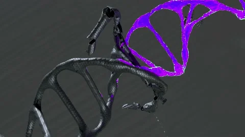A realistic dna 3d model rotate on dark ... | Stock Video | Pond5