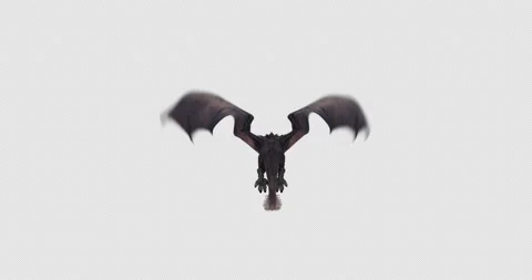 Realistic dragon flying back to camera o... | Stock Video | Pond5