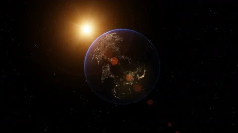 Realistic Earth Globe Zoom and Dock on S... | Stock Video | Pond5