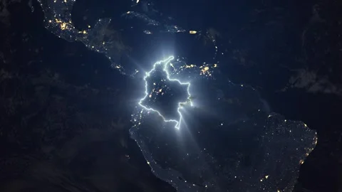 Realistic Earth Night Orbit and Zoom Glo... | Stock Video | Pond5