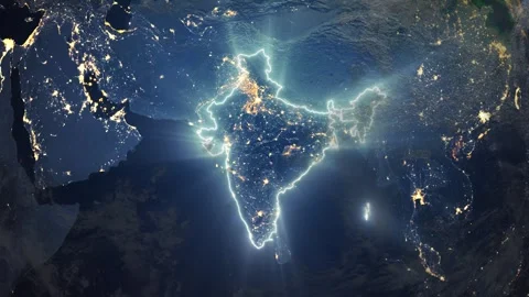 Realistic Earth Night Orbit and Zoom Glo... | Stock Video | Pond5