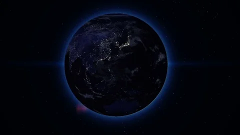 Realistic Earth Rotating on space (Loop)... | Stock Video | Pond5