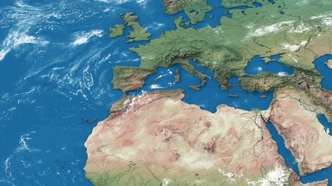 Realistic earth world map. Detailed worl... | Stock Video | Pond5