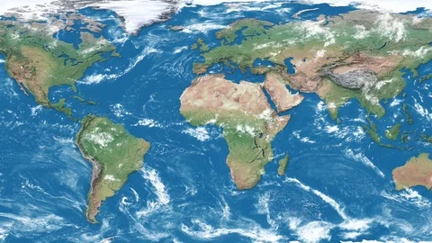Realistic earth world map. World atlas. ... | Stock Video | Pond5