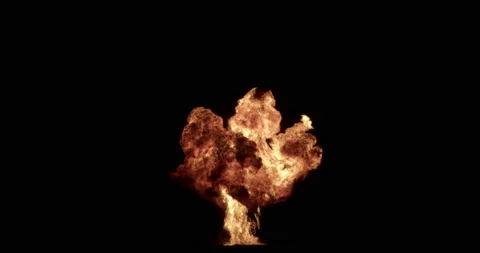 Realistic Explosion Fireball 4k Bomb wit... | Stock Video | Pond5