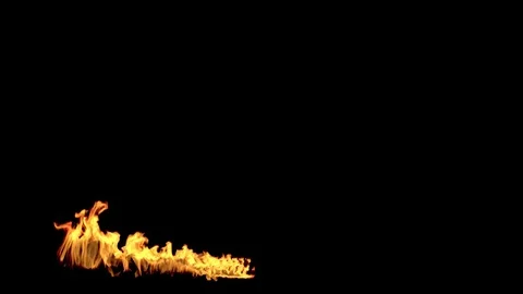 Realistic Fire with alpha, 4k fire trail... | Stock Video | Pond5