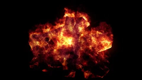 Realistic Fire Animation. Wood Burning o... | Stock Video | Pond5