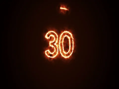 Realistic Fire Countdown. Fire counting ... | Stock Video | Pond5