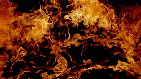 Realistic Fire Effect | Stock Video | Pond5