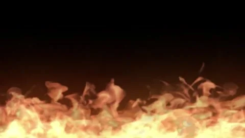 Realistic Fire Flame Loop Animation Blac... | Stock Video | Pond5