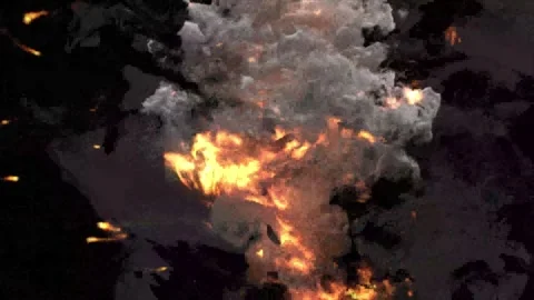Realistic Fire Tornado Animation on Blac... | Stock Video | Pond5
