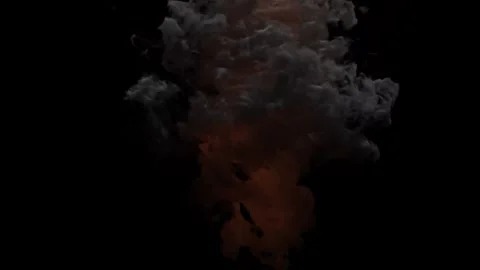 Realistic Fire Tornado Animation on Blac... | Stock Video | Pond5
