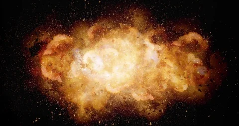 Realistic fireball explosion and blasts ... | Stock Video | Pond5