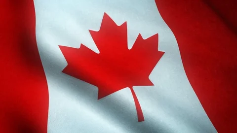 Realistic flag of Canada waving with hig... | Stock Video | Pond5
