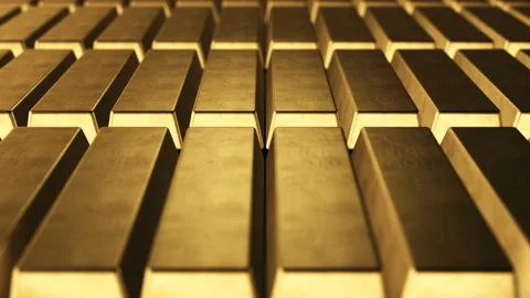 Realistic gold bars animation | Stock Video | Pond5
