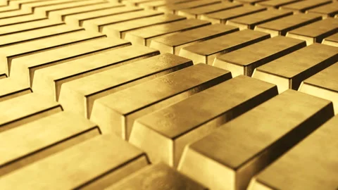 Realistic gold bars animation | Stock Video | Pond5