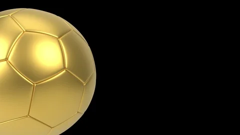 Realistic gold soccer ball isolated on b... | Stock Video | Pond5