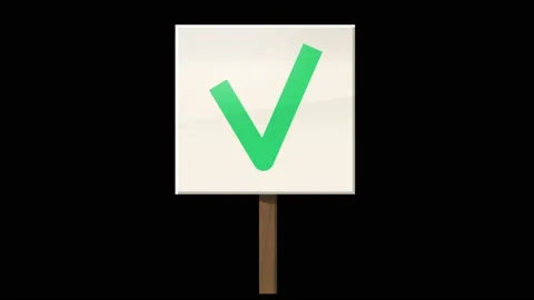Realistic green check mark sign isolate ... | Stock Video | Pond5