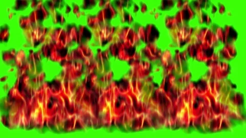 Realistic Green Screen Fire Animation Gr... | Stock Video | Pond5