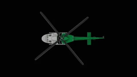 Realistic helicopter flying animation. T... | Stock Video | Pond5