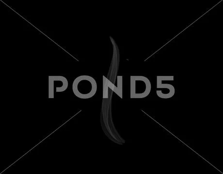 Realistic I alphabet shape of smoke spreading on dark background ...