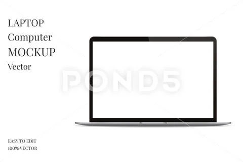Realistic Laptop computer mockup.: Graphic #112757453