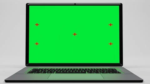 Realistic laptop with empty screen anima... | Stock Video | Pond5