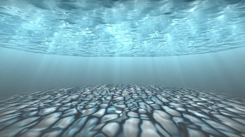 Realistic ocean water animation with ray... | Stock Video | Pond5