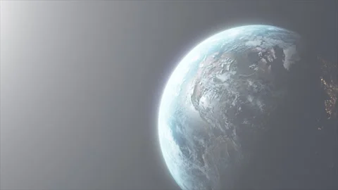 Realistic Planet Earth in Space with Bri... | Stock Video | Pond5