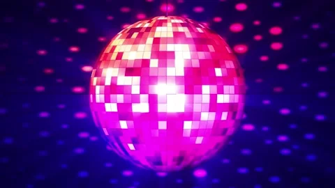 Realistic purple light ball on the stage | Stock Video | Pond5