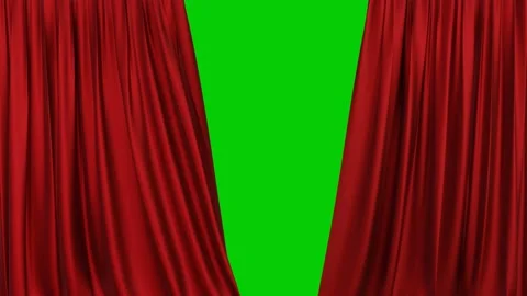 A realistic red fabric curtain with plea... | Stock Video | Pond5