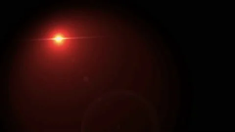 Realistic red light lens flare isolate o... | Stock Video | Pond5