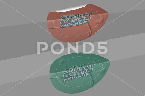 PSD Template: Realistic Round Sticker Mockup Design Photoshop Template ...