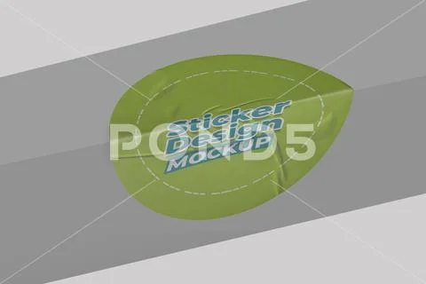 Realistic Round Sticker Mockup Design Photoshop Template Promotional ...